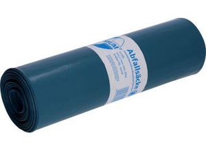 4001553100168 - Abfallsäcke PREMIUM® Volumen 120 l reißfest Stärke 80 µm ohne Zugband L 1100 x B 700 mm Recycling-LDPE blau 250 Stück