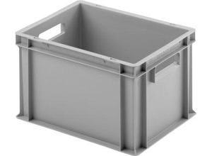 4026698003488 - Ringoplast Kunststoffkasten Serie Unista M235 Durchfassgriffe glatter Boden L 400 x B 300 x H 235 mm grau