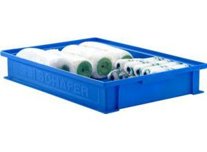 4052939499499 - Stapelkasten SSI Schäfer 14 6-2F - Polypropylen - bis 20 kg - mit Griffmulde - L 465 x B 314 x H 72mm - 8L - blau