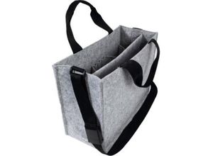 4004360769283 - Laptoptasche Desk Sharing Bag Classic M für Laptops bis 154″ 2 große und 5 kleine Fächer Tragegriffe Schultergurt Kunstfilz hellgrau