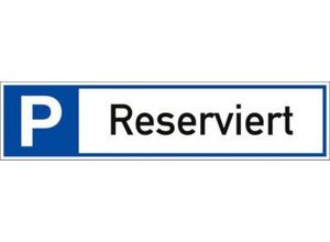 4060081011483 - moedel Parkplatzschild „Reserviert“ für die Wand- und Pfostenmontage L 460 x B 110 mm Aluminium weiß-schwarz-blau