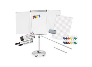 4002390107204 - Flipchart MAULsolid inkl 50-tlg Zubehör-Set mobil magnethaftend höhenverstellbar Tafel B 660 x H 970 mm 50 Jahre Schäfer Shop Edition