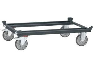 4017976655277 - Fetra Paletten-Fahrgestell f Behälter 1200 x 800 mm Traglast 750 kg anthrazitgrau RAL 7016