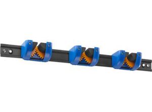 3234640050966 - Gerätehalter XXL Wandmontage für bis zu 3 Geräte Klemmbereich 10-40 mm bis 30 kg L 525 mm Kunststoff und Stahl blau-schwarz