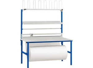 4250510865033 - Komplett-Packtisch ROCHOLZ I inkl Abrollvorrichtung und Schneidsystem Arbeitsplatte B 1600 x T 800 mm bis 100 kg