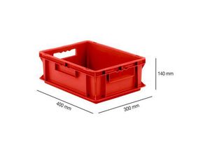 4052939496368 - Euro Box Serie EF 4140 aus PP Inhalt 128 L geschlossene Wände Durchfassgriff rot