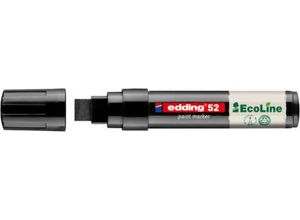 4057305072634 - Lackmarker 52 EcoLine Schreibfarbe Schwarz Keilspitze Strichstärke 4-15 mm mit Kappe wasserbasiert nachfüllbar 5 Stück