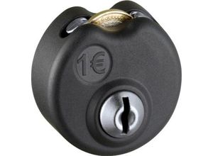 4064615613372 - WF-Lock Pfandschloss für 1 Euro-Münze schwarz