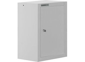 4051273787736 - Select Wandschrank eintürig mit Zwischenboden B 400 x T 320 x H 600 mm Stahl lichtgrau lichtgrau