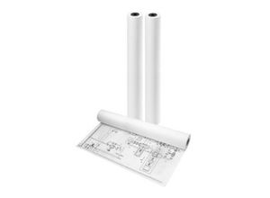 4011211048107 - tecno Plotterrollen CAD 90 61 cm x 50 m 90 g m² weiß ungestrichen Karton = 3 Rollen