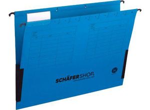 4251898801392 - Select Hängetasche DIN A4 seitliche Leinenfrösche blau 25 Stück