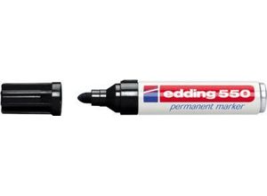 4004764023769 - edding 550 Permanent Marker Rundspitze 3-4 mm schwarz 10 Stück