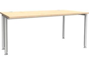 4250510840382 - Genius Schreibtisch MODENA FLEX Breite 1600 mm einseitig verkürzt Ahorn