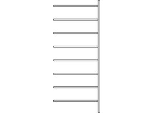 4052939613635 - Anbauregal R 3000 8 Böden B 1025 mm x T 300 mm Böden verzinkt