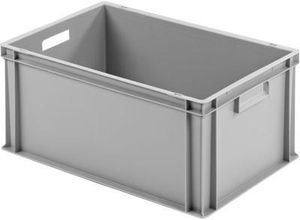 4026698015634 - Ringoplast Kunststoffkasten Serie Unista L280 geschlossene Griffmulde verrippter Boden L 600 x B 400 x H 280 mm grau