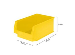 4052939884004 - Sichtlagerkasten SSI Schäfer Serie PROFI LF 532 Polypropylen L 500 x B 312 x H 200 mm 235 l gelb