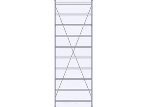 4052939611006 - Grundregal R 3000 10 Böden B 1055 mm x T 300 mm Böden verzinkt