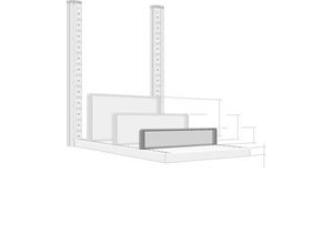 4052939852690 - Trennwand freistehend für Regaltiefe 400 mm H 100 mm