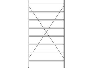 4052939610979 - Grundregal R 3000 8 Böden B 1345 mm x T 400 mm Böden verzinkt