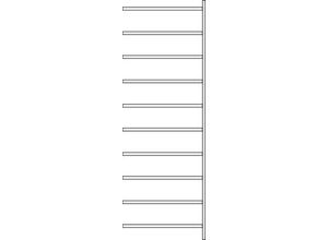 4052939613680 - Anbauregal R 3000 10 Böden B 1025 mm x T 300 mm Böden verzinkt