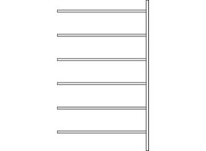 4052939597836 - Anbauregal R 3000 6 Böden B 1315 mm x T 400 mm Böden lackiert