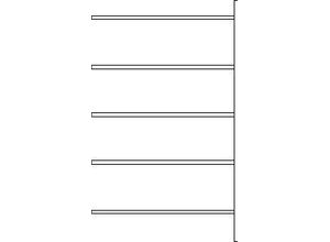 4052941929656 - Fachbodenregal SSI Schäfer R3000 Anbauregal 5 verzinkte Böden Tiefe 300 mm Fachlast 150 kg B 1345 1315 x H 1960 mm