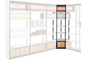 4044917420830 - Stahlregal PROGRESS 2000 Eckregalfeld ohne Rückwand H 2600 x B 400 + T 300 mm Rahmen silber