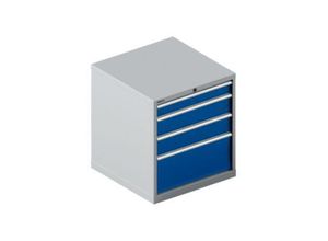 4051273674135 - Select Schubladenschrank 36-36 4 Schübe bis 75 kg B 717 x T 725 x H 800 mm weißalu enzianblau