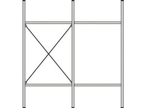4052941104947 - Komplettregal MBR 3000 Anbaufeld 3 schräge Fachebene 1536 x 400 x 1004 mm