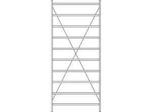 4052941154676 - Grundregal R 3000 10 Böden B 1345 mm x T 400 mm Böden verzinkt
