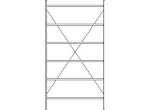 4052941935169 - Fachbodenregal SSI Schäfer R3000 Grundregal 6 beschicht Böden Tiefe 300 mm Fachlast 150 kg B 1345 1315 x H 2490 mm