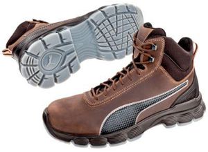 4018623901143 - Sicherheitsschuh Puma® Safety Condor Brown Mid S3 ESD SRC EN ISO 203452011 FAP®-Durchtrittschutz Stahlkappe knöchelhoch braun-schwarz Größe 39
