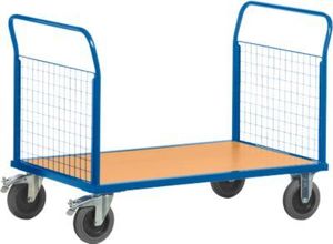 4250448500556 - Rollcart Gitter-Doppelstirnwandwagen 1000x700mm mit 600kg Tragkraft