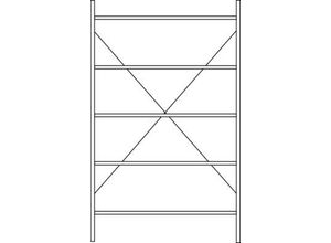 4052941929618 - Fachbodenregal SSI Schäfer R3000 Grundregal 5 verzinkte Böden Tiefe 300 mm Fachlast 150 kg B 1345 1315 x H 1960 mm