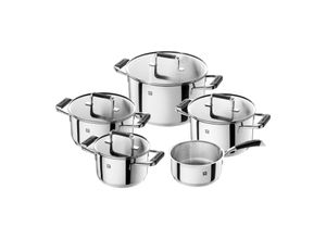 4009839659591 - Topf-Set ZWILLING Poletto silber (silberfarben) Töpfe 18 10 Edelstahl Rostfrei Silber 5-tlg Induktion