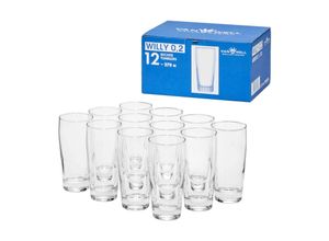 0726502164308 - Bierglas VAN WELL Willybecher transparent B6cm H135cm Ø6cm Glas Trinkgefäße 02 L geeicht spülmaschinenfest Gastronomiequalität 12-tlg