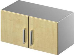 4051273739308 - Genius Aufsatzschrank TETRIS SOLID Stahlkorpus 1 OH B 800 mm Ahorn-Dekor weißalu