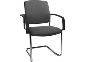 4014296287294 - Select Freischwinger SSI Proline Visit P2 ergonomisch Armlehnen stapelbar bis 4 Stück B 480 x T 480 x H 480 mm alusilber anthrazit