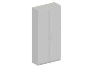 4051273739612 - Genius Garderobenschrank TETRIS SOLID 5 OH 1 Fachboden Kleiderstange abschließbar B 1000 x T 412 x H 2143 mm weißalu lichtgrau