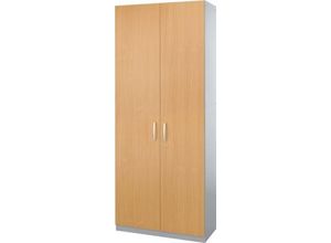 4250510835395 - Genius Flügeltürenschrank TETRIS SOLID Stahlkorpus 5 OH B 1000 mm abschließbar Buche-Dekor weißalu