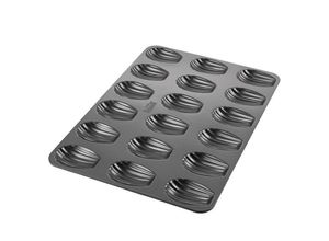 4026883881525 - Bärentatzen- Madeleineform Easy Baking  Anthrazit  Metall  rechteckig  371x265x15 cm  antihaftbeschichtet  Backen Backformen