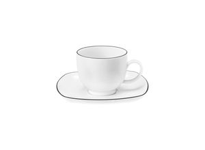 4262487291395 - Kaffeetasse mit Untertasse Lido Black Line 220 ml