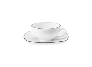 4262487291470 - Teetasse mit Untertasse eckig Lido Black Line 200 ml