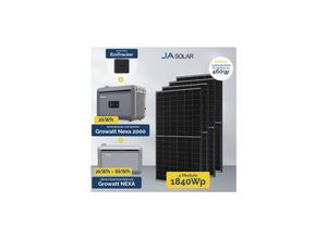 4262539171170 - 1840W Balkonkraftwerk mit Speicher - Growatt NEXA 2000 All-in-One & 4x JA Solar 460W