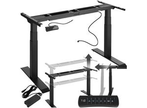 4061173024084 - tectake® Tischgestell elektrisch höhenverstellbar mit 2 Motoren breitenverstellbar 110 - 190 x 68 x 58 - 123 cm