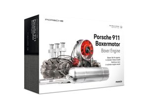 4019631672247 - FRANZIS 67224 - Porsche 911 Boxermotor 290-Teile-Bausatz transparentes Funktionsmodell bewegliche Kurbelwelle Kolben und Ventile inkl reich bibldertem Handbuch