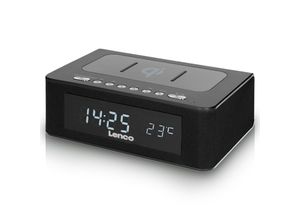 8711902041269 - CR-580BK - Stereo FM-Radiowecker Bluetooth USB und drahtloses QI-Ladegerät - Schwarz