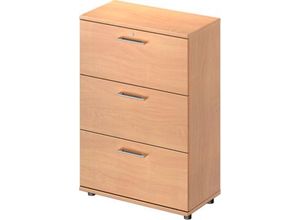 4251898804584 - SchÃ¤fer Shop Genius HÃ¤ngeregistraturschrank TETRIS WOOD 3 OH B 800 mm HÃ¶he inkl Gleiter abschlieÃŸbar Buche-Dekor