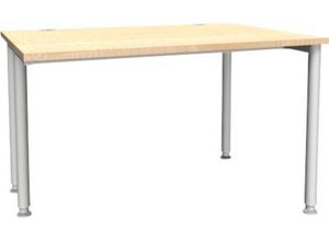 4250510840238 - Genius Schreibtisch MODENA FLEX Breite 1200 mm einseitig verkürzt Ahorn