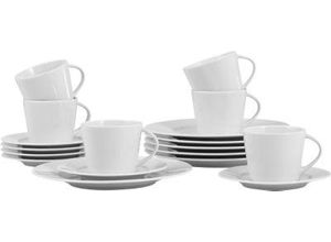 4007796057993 - Kaffeeservice-Set Caterado ISTA für 6 Personen 18-teilig Obertassen Untertassen Dessertteller Porzellan spülmaschinenfest weiß